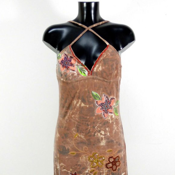 Amor & Psyche | Dresses | Amor Psyche Strap Dress Rhinestones Sequins ...